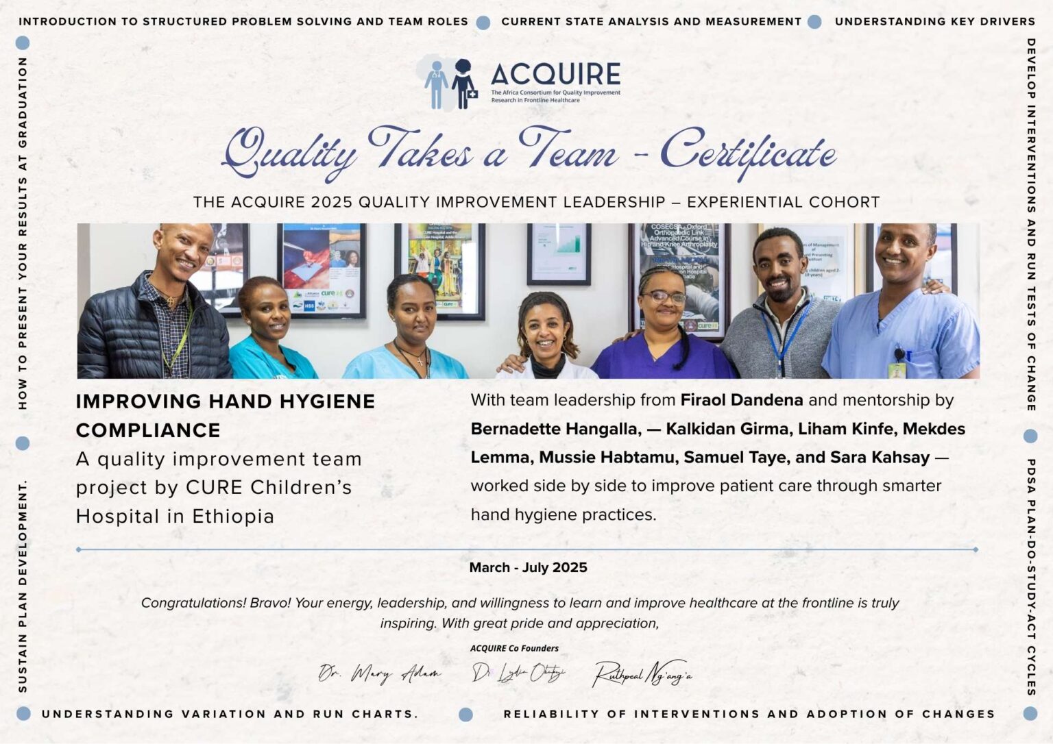 The ACQUIRE 2025 Quality Improvement Leadership – Experiential Cohort